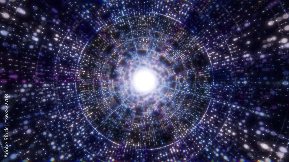 Vidéo Stock Cryptocurrency technology code background color magenta with animation of flying ...