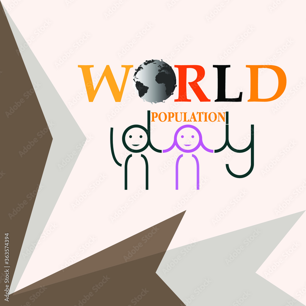 Vector illustration of a Text Space Background for World Population Day ...