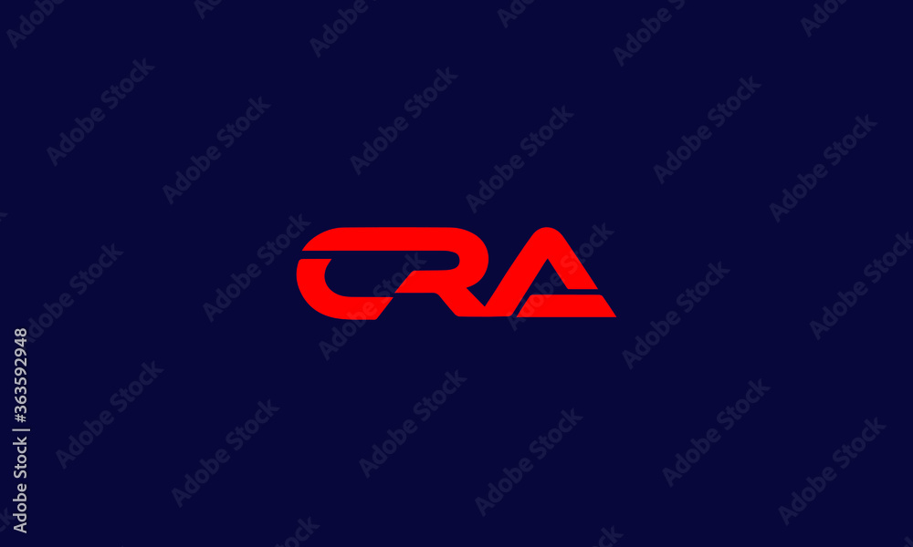 Alphabet letter icon symbol monogram logo CRA Stock Vector | Adobe Stock