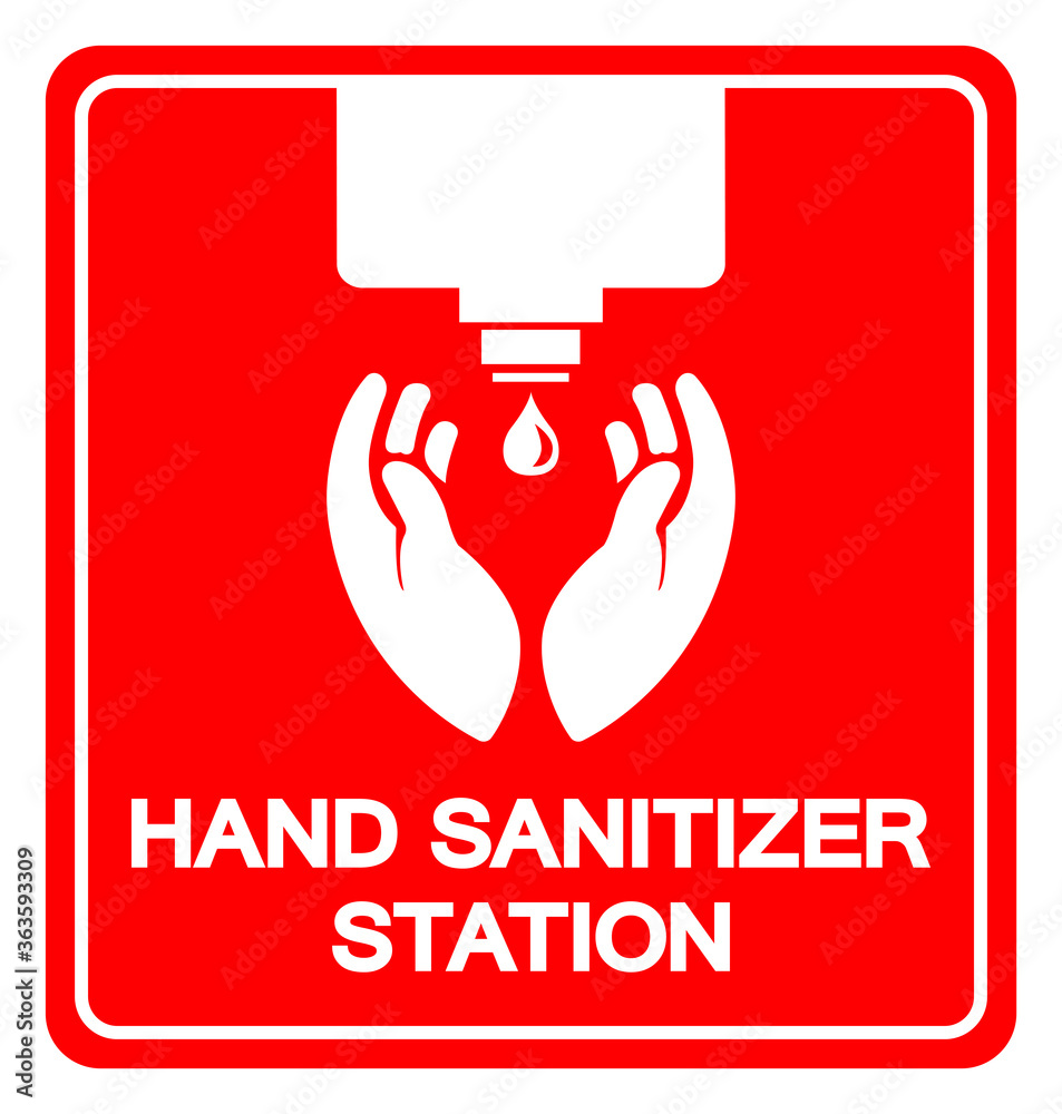 Hand Sanitizer Station Symbol Sign, Vector Illustration, Isolate On ...