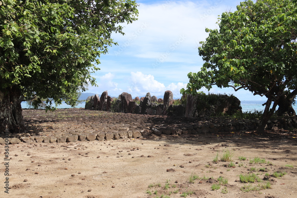 Foto de Marae de Taputapuātea à Raiatea, Polynésie française do Stock ...