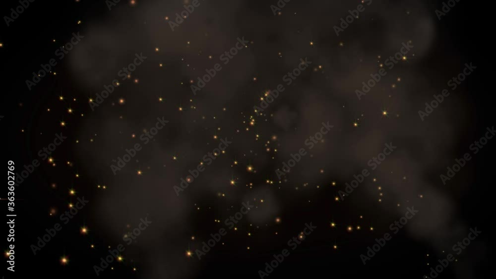 Sparks And Gold Particles Seamless Looping Animation/ 4k animation of ...
