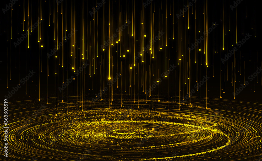 Dot line glowing particle vortex, internet technology big data ...