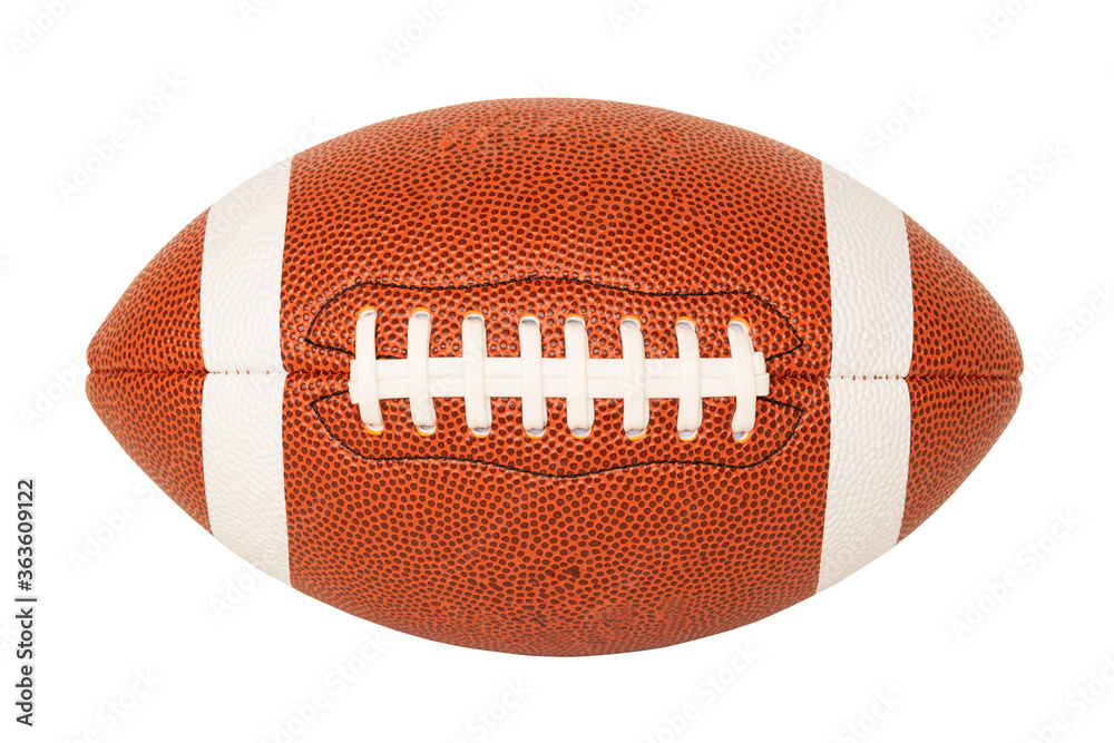 Leather American football on white background, full ball Stock Photo ...