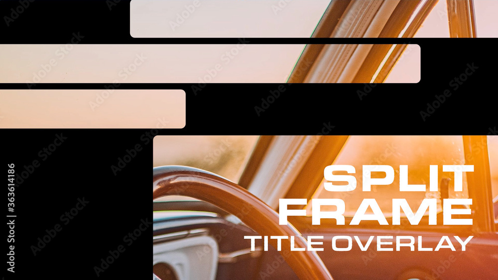 Retro Split Frame Title Overlay Stock Template | Adobe Stock