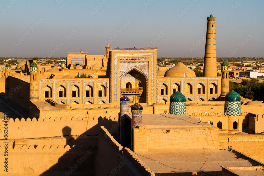 Evening view of Khiva (Chiva, Heva, Xiva, Chiwa, Khiveh) - Xorazm ...