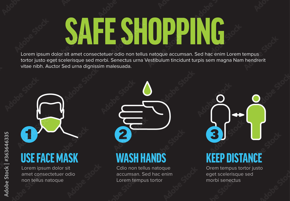 Covid-19 Safety Flyer Layout Stock Template | Adobe Stock