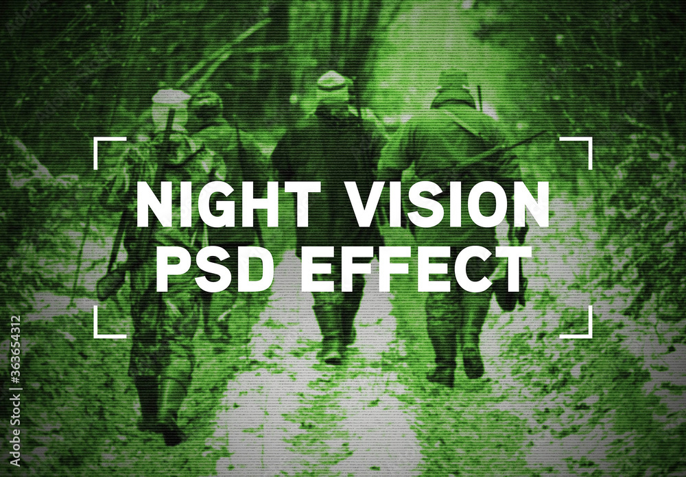 Night Vision Photo Effect Stock Template | Adobe Stock