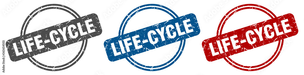 life-cycle stamp. life-cycle sign. life-cycle label set Stock Vector ...