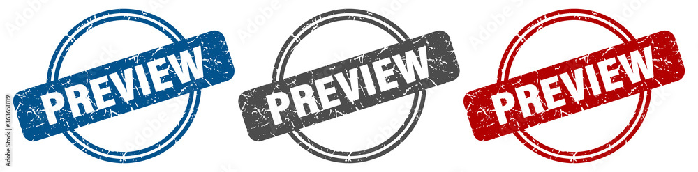 Poster preview stamp. preview sign. preview label set – Wall Art ...
