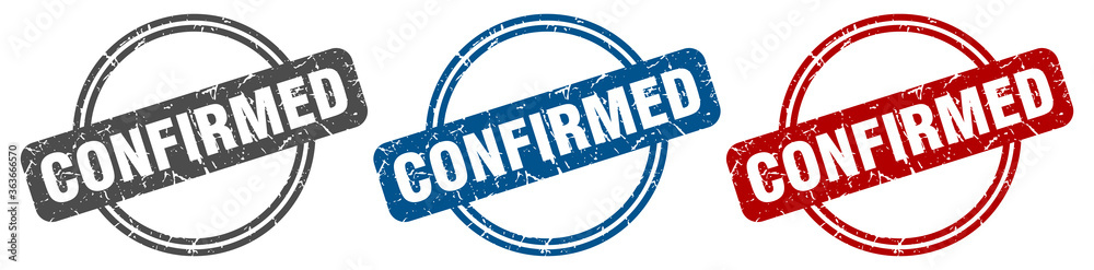 confirmed stamp. confirmed sign. confirmed label set vector de Stock ...