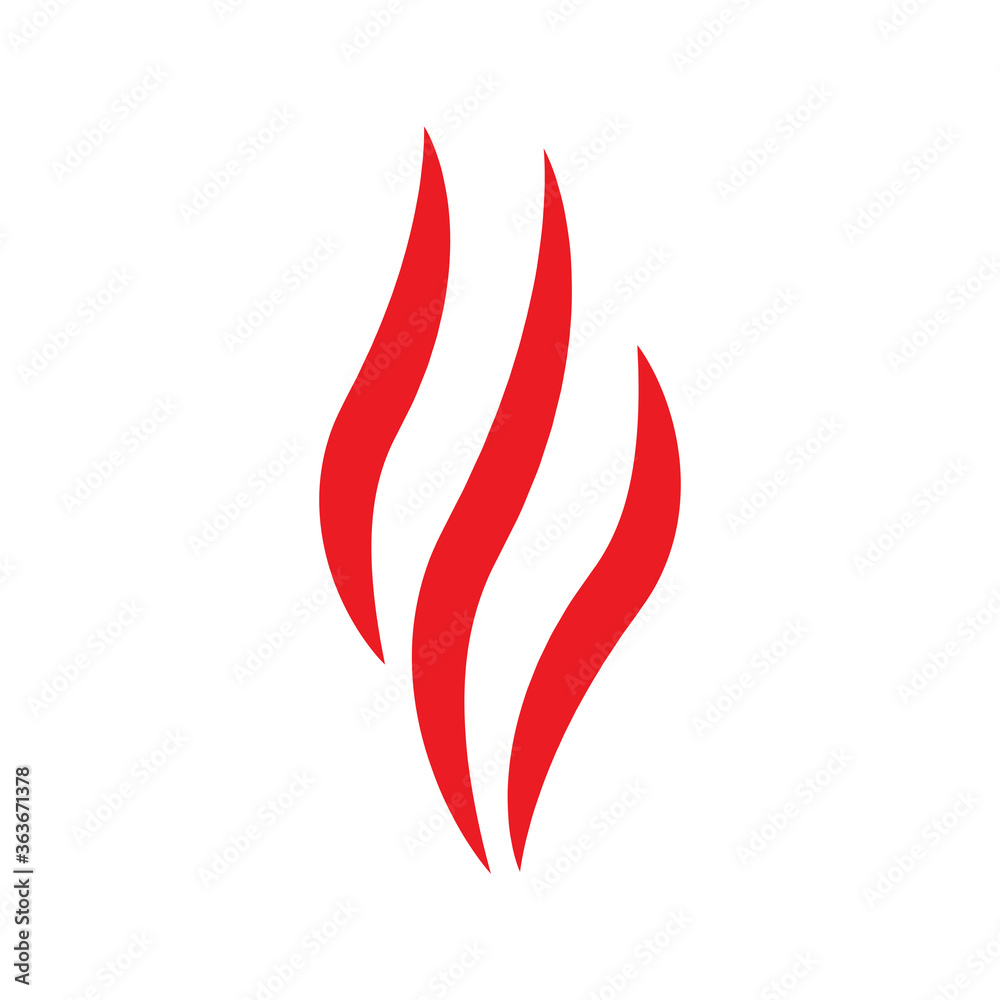 Steam icon vector isolated on white background. Red steam icon for ...