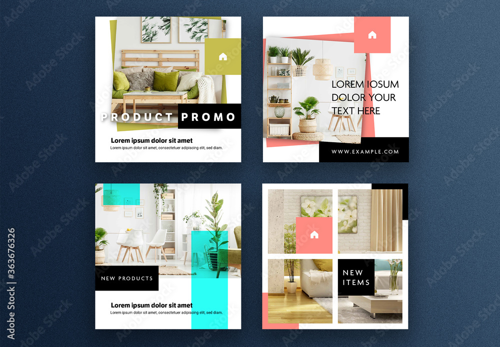 Elegant Social Media Post Layouts Stock Template | Adobe Stock