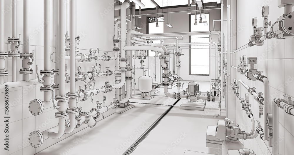 Conceptual visualization of drawing style of utilities at BIM ...