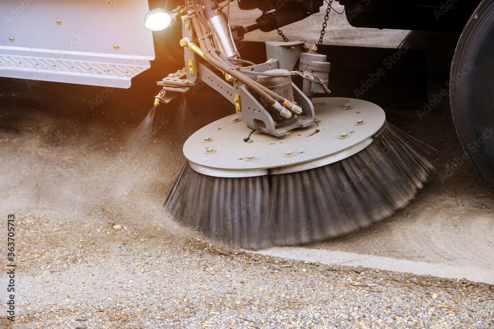 Street cleaning equipment brushes of street cleaning machine Stock ...