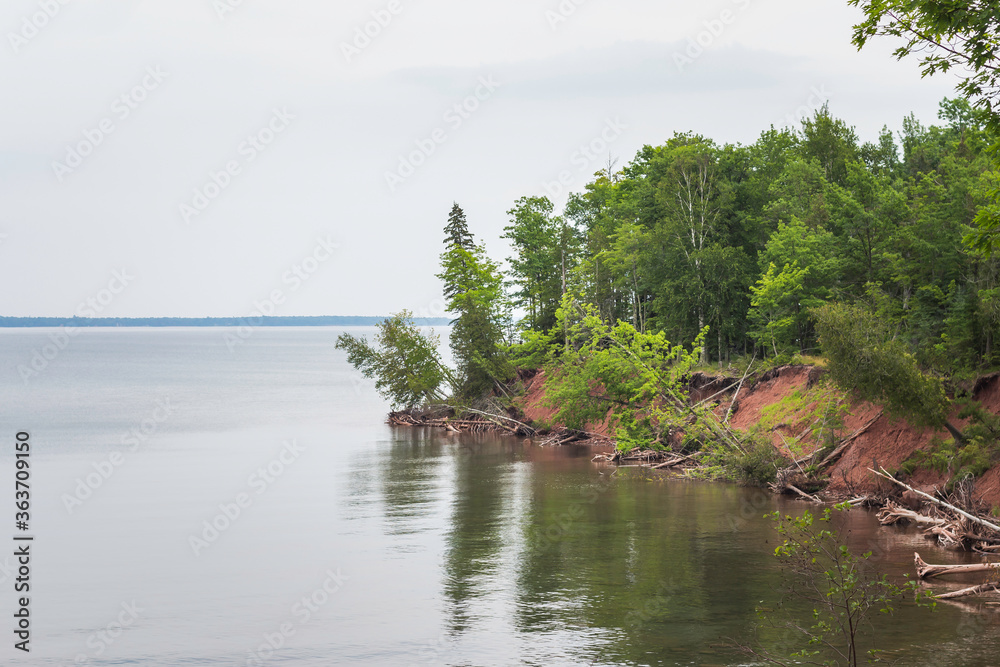 Beautiful Sandy and Rocky Lakeshore of Lake Superior at Big Bay State ...