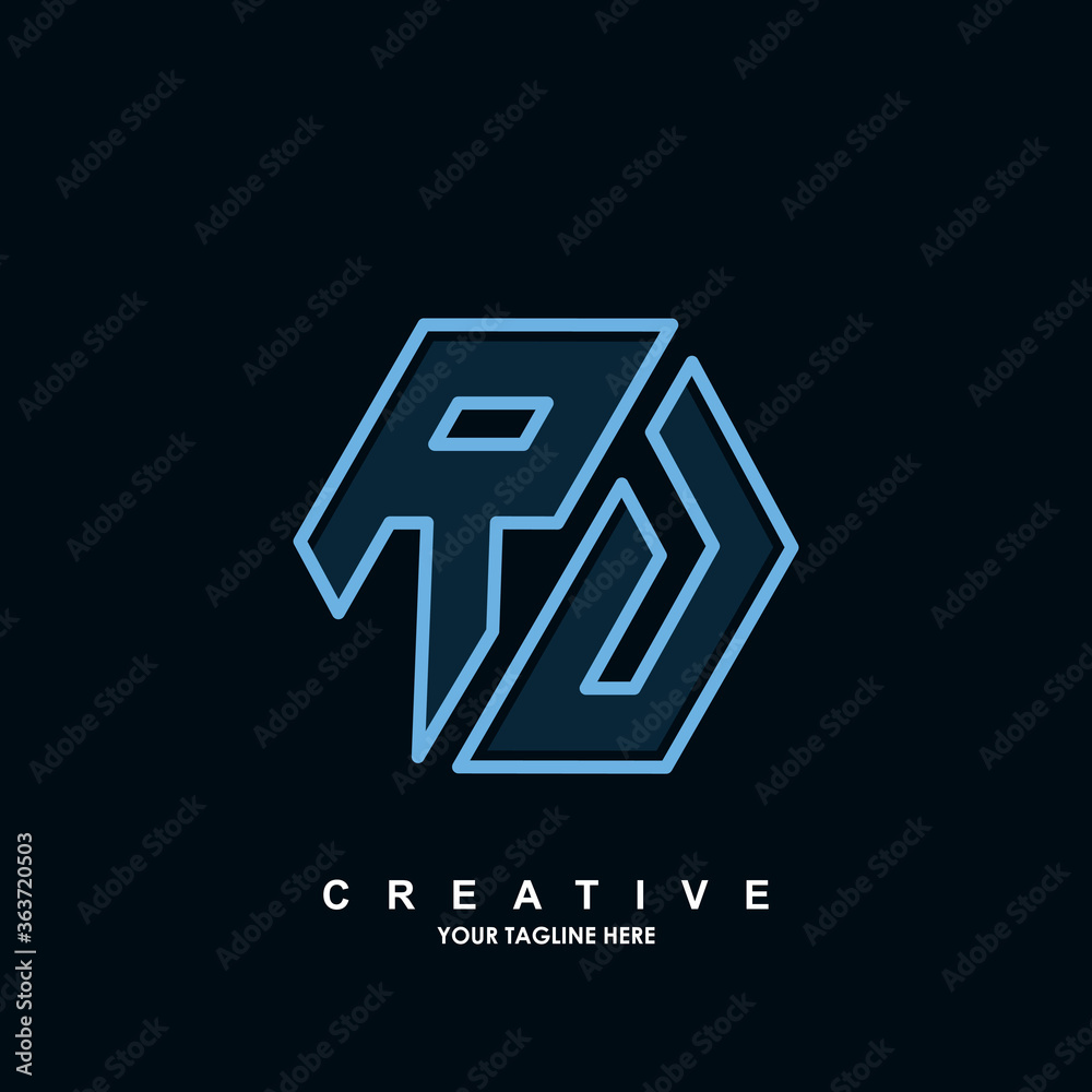 stock vector monogram design logo letter r d logo with modern monogram ...