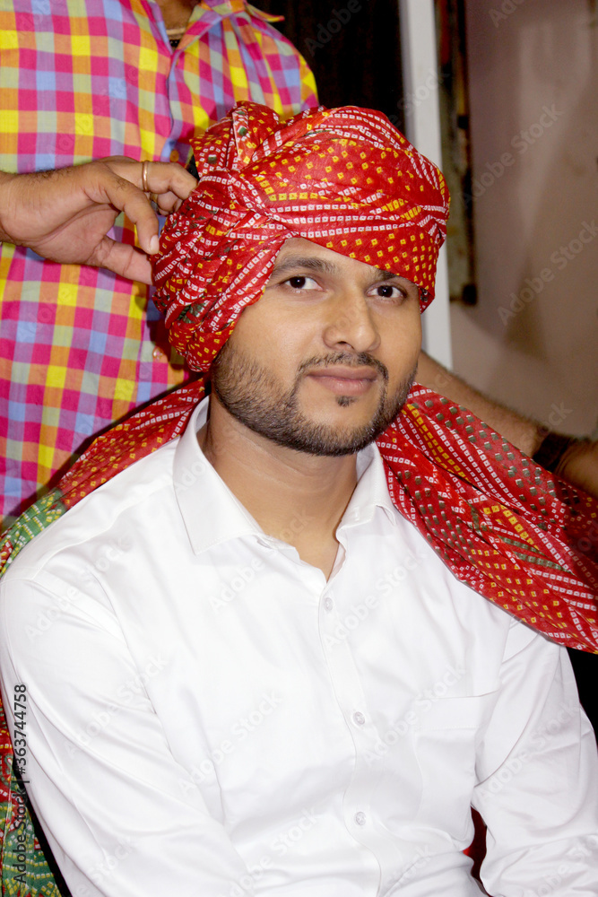 handsome Asian man wearing turban Stock Photo | Adobe Stock