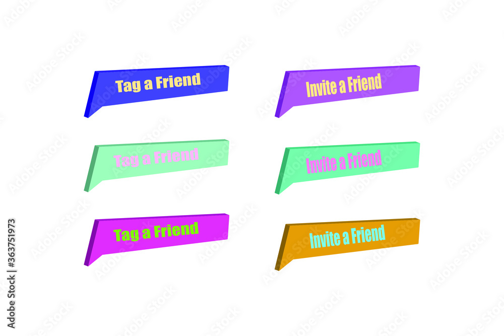 Text box to invite and tag friends, suitable to be used as material for ...