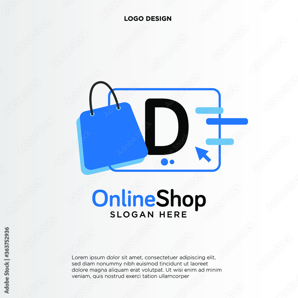 Initial D Shop Logo designs Template. Illustration vector graphic of ...