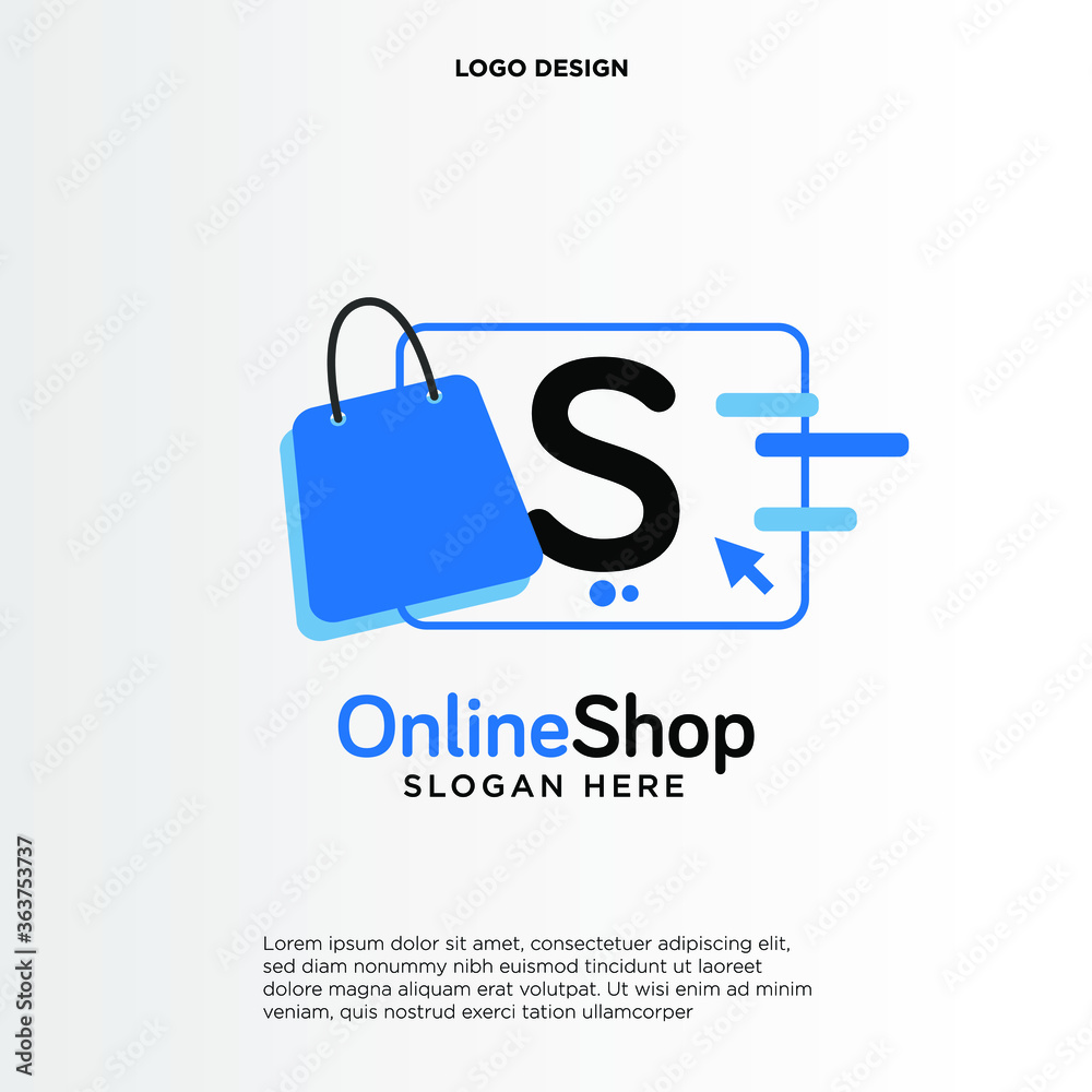 Initial S Shop Logo designs Template. Illustration vector graphic of ...