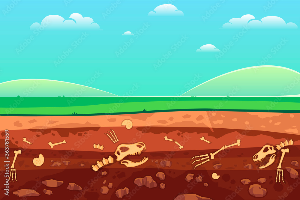 Soil with dead animals Stock Vector | Adobe Stock