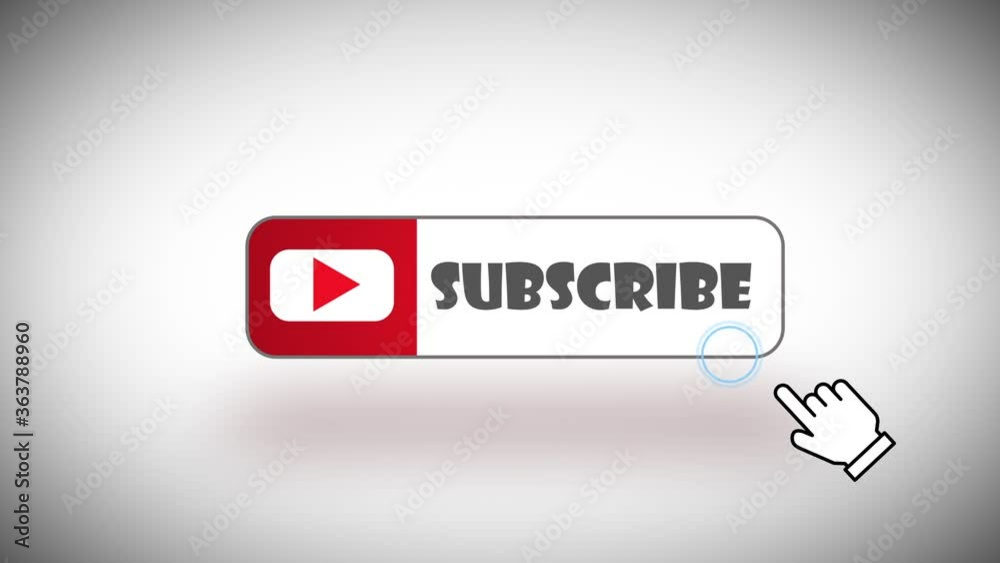 Click the subscribe button with the finger cursor Stock 비디오 | Adobe Stock
