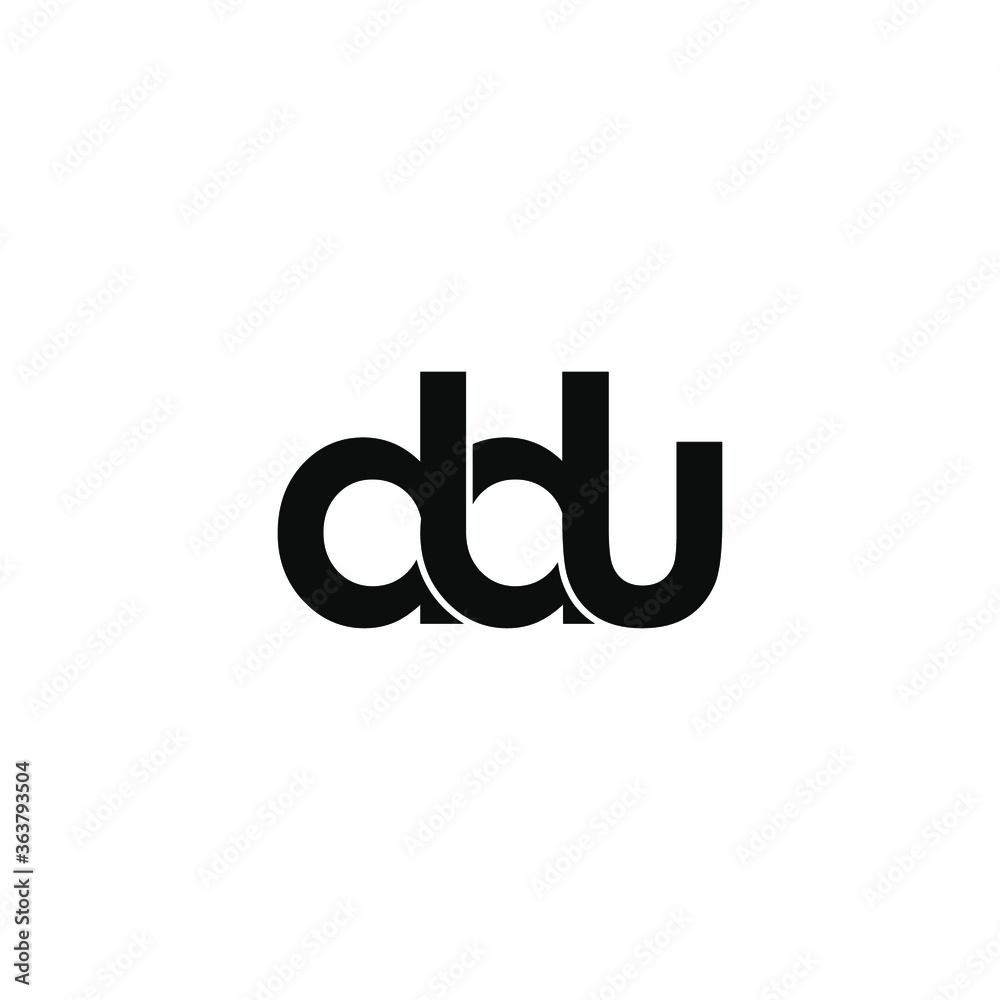 ddu letter original monogram logo design Stock Vector | Adobe Stock