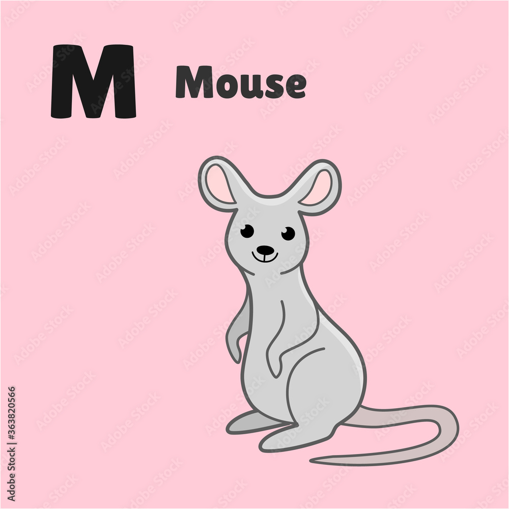 Cartoon mouse, cute character for children. Vector illustration in ...