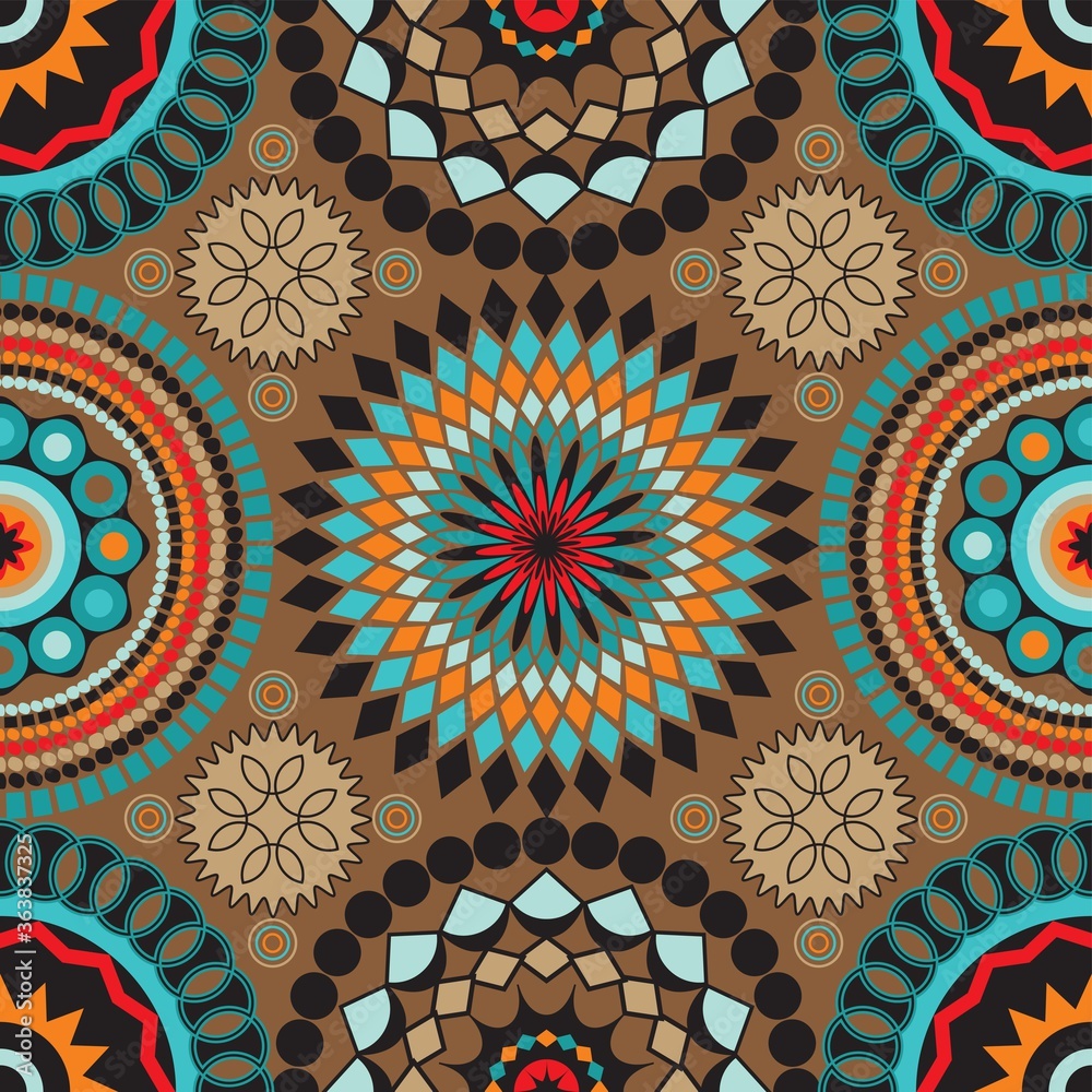 Seamless Vector African Ethnic Color Design Pattern for fabric and ...