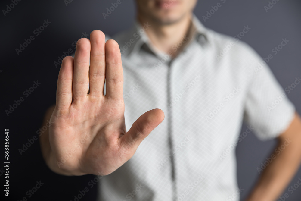 Poster man hand stop sign – Wall Art | UkPosters