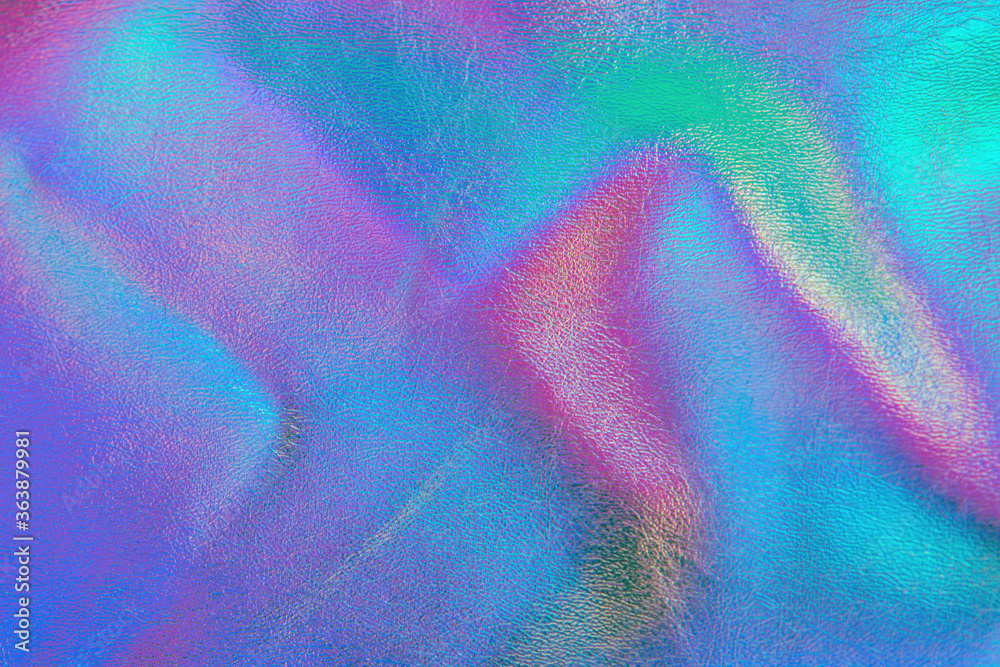 Retro holographic metallic leather background. Abstract colorful ...