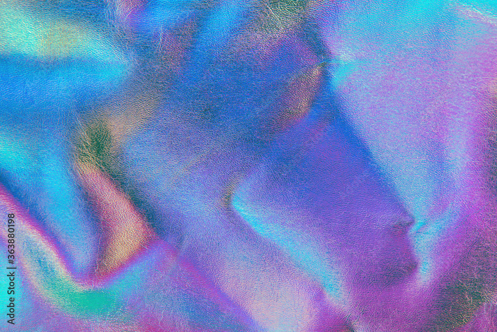 Retro holographic metallic leather background. Abstract colorful ...