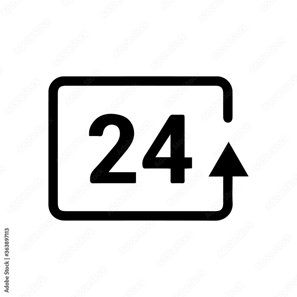 Vecteur Stock 48 hours on white background. flat style. 48 hours sign ...