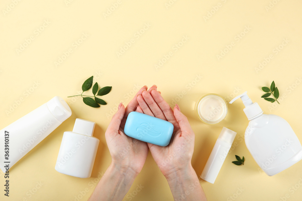 soap for hand washing, hygiene and cleanliness of hands Stock Photo ...