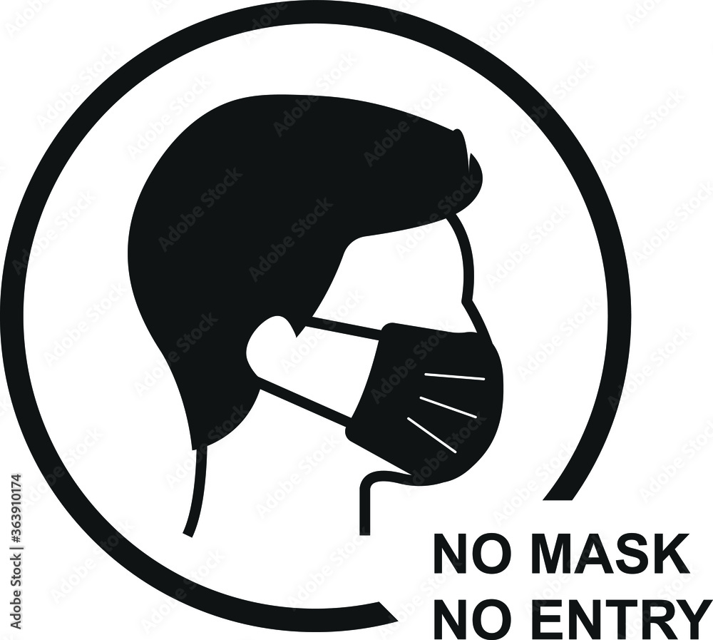 no mask, no entry icon. Stock Vector | Adobe Stock