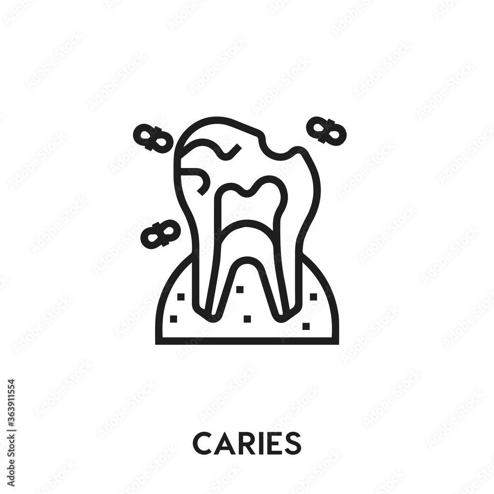caries vector icon. caries sign symbol. Modern simple icon element for ...
