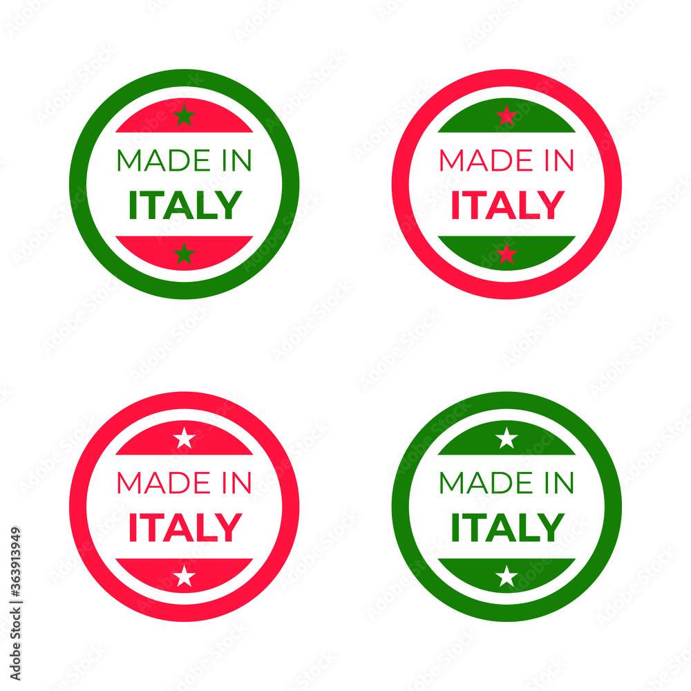 Made in Italy label sign vector illustration design for product symbol ...