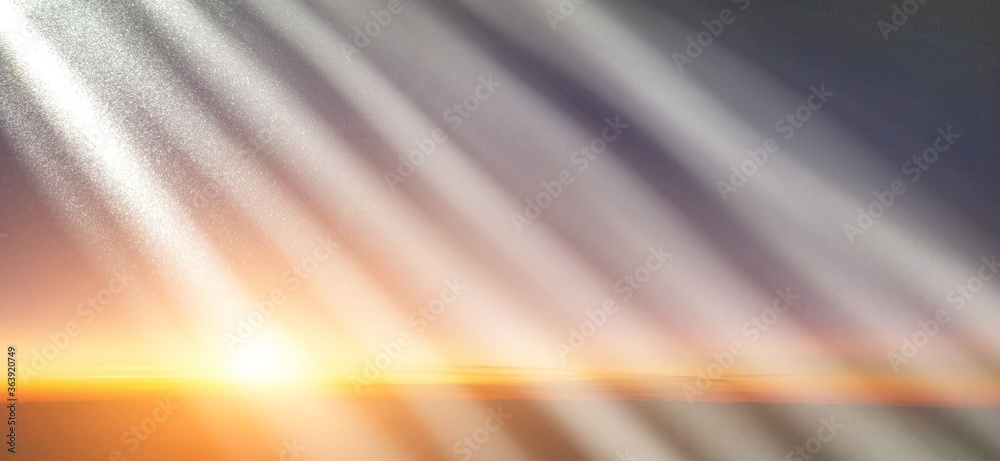 Abstract beautiful mysterious background with slanting rays of light on ...