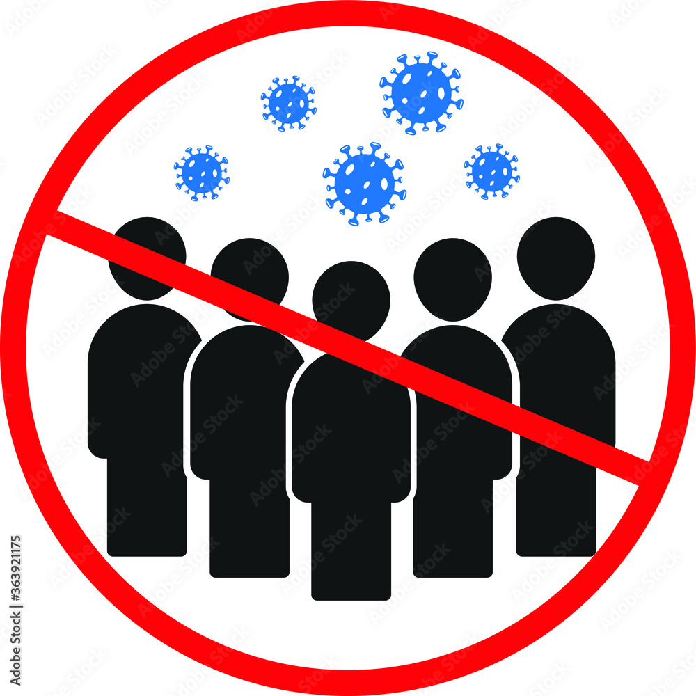 avoid crowd icon Stock Vector | Adobe Stock