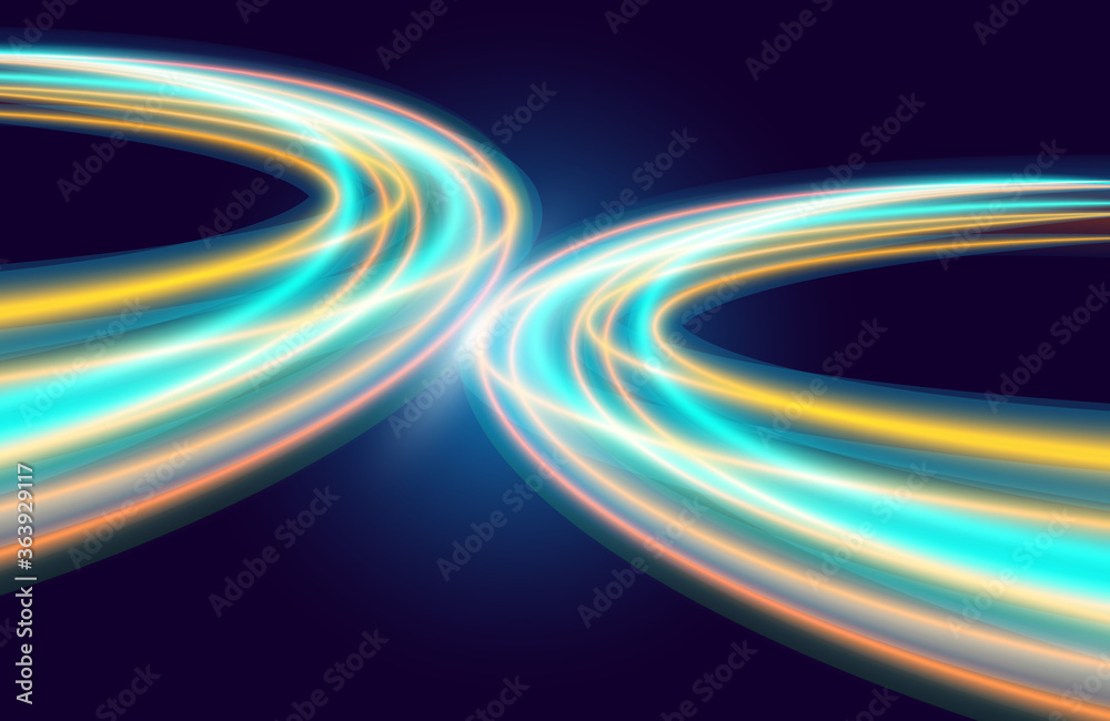 colorful light trails with motion blur effect, speed background ...