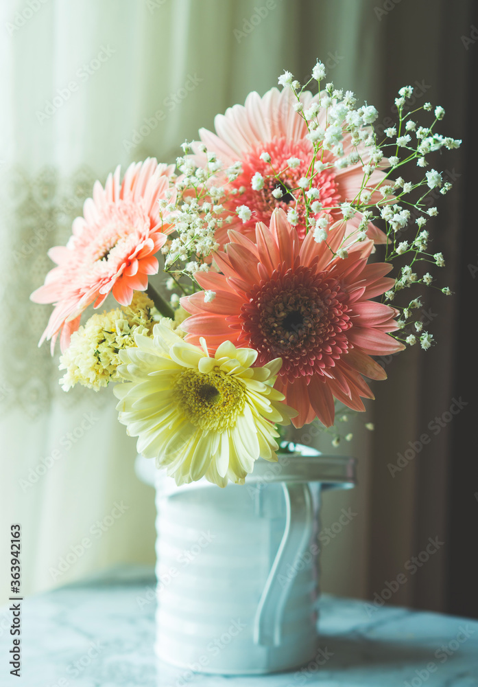 Pink And White Gerbera Daisy Bouquet