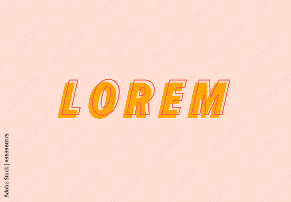 Outline Text Effect Stock Template | Adobe Stock