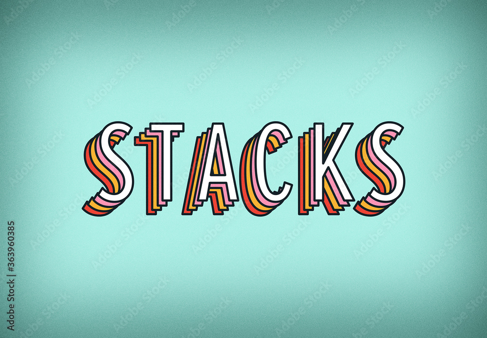 Stacked Text Effect Stock Template | Adobe Stock