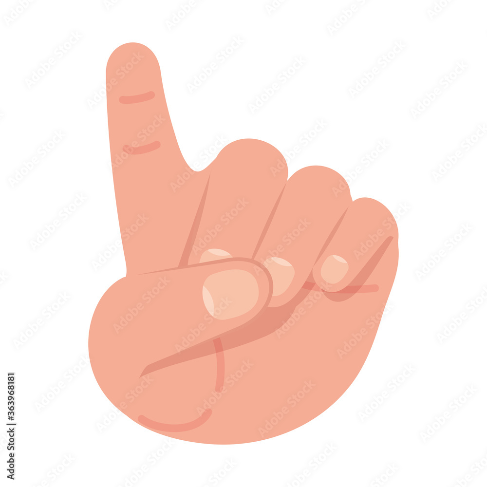 one sign with hand design of People arm finger person learn ...