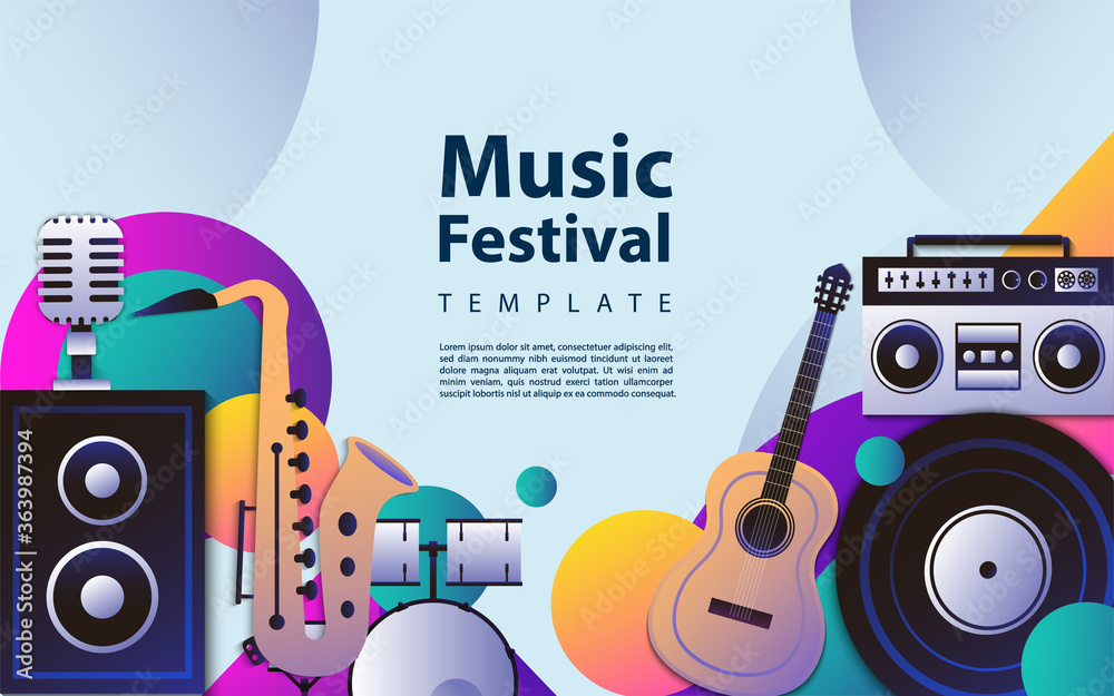 Creative modern background design based music theme style. Stock Vector ...