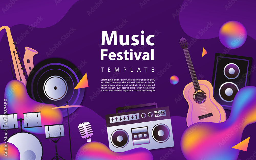 Creative modern background design based music theme style. Stock Vector ...