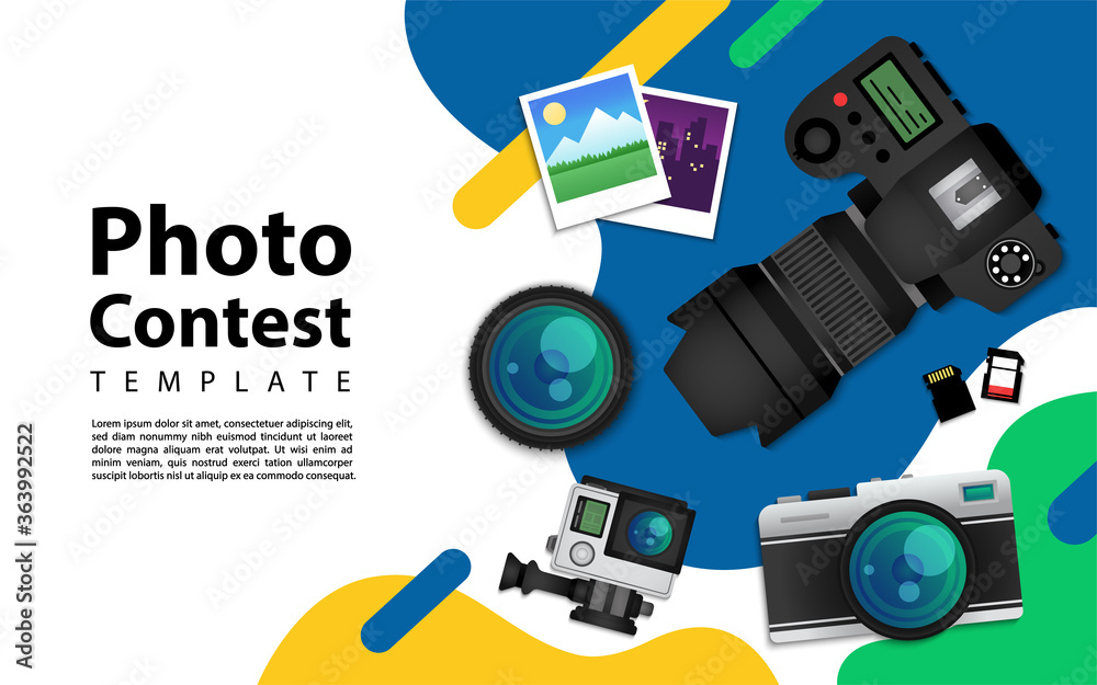 Creative modern background design based photography theme style. Stock ...