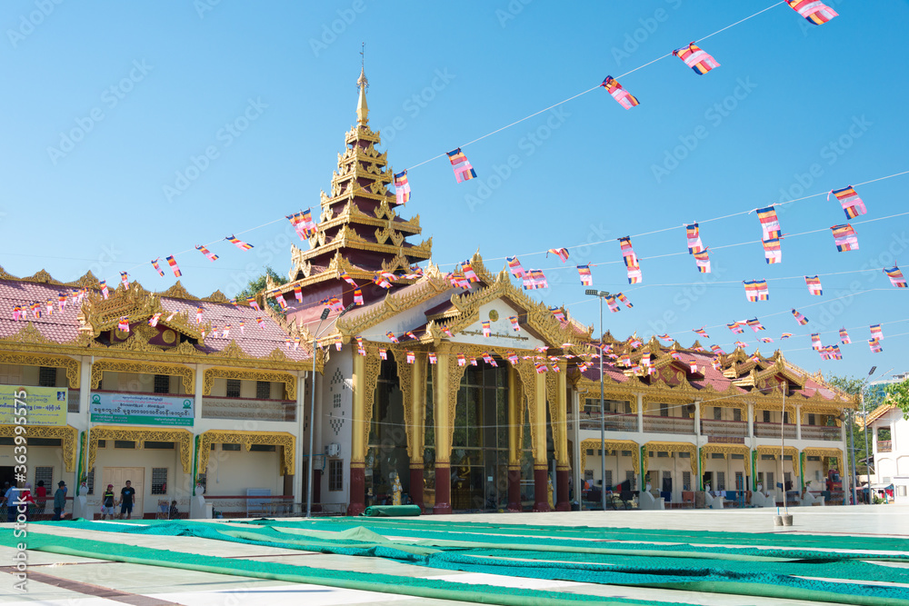 Botataung Pagoda. a famous historic site in Yangon, Myanmar. Stock ...