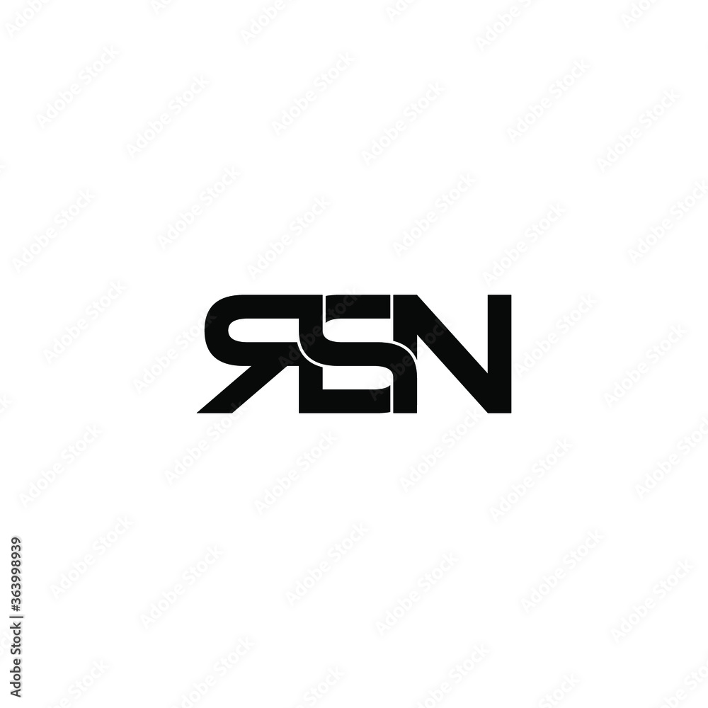 rsn letter original monogram logo design Stock Vector | Adobe Stock